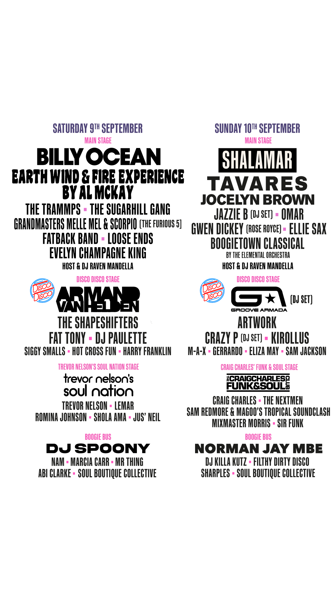 Boogietown 2023 - Saturday 9th & Sunday 10th September 2023