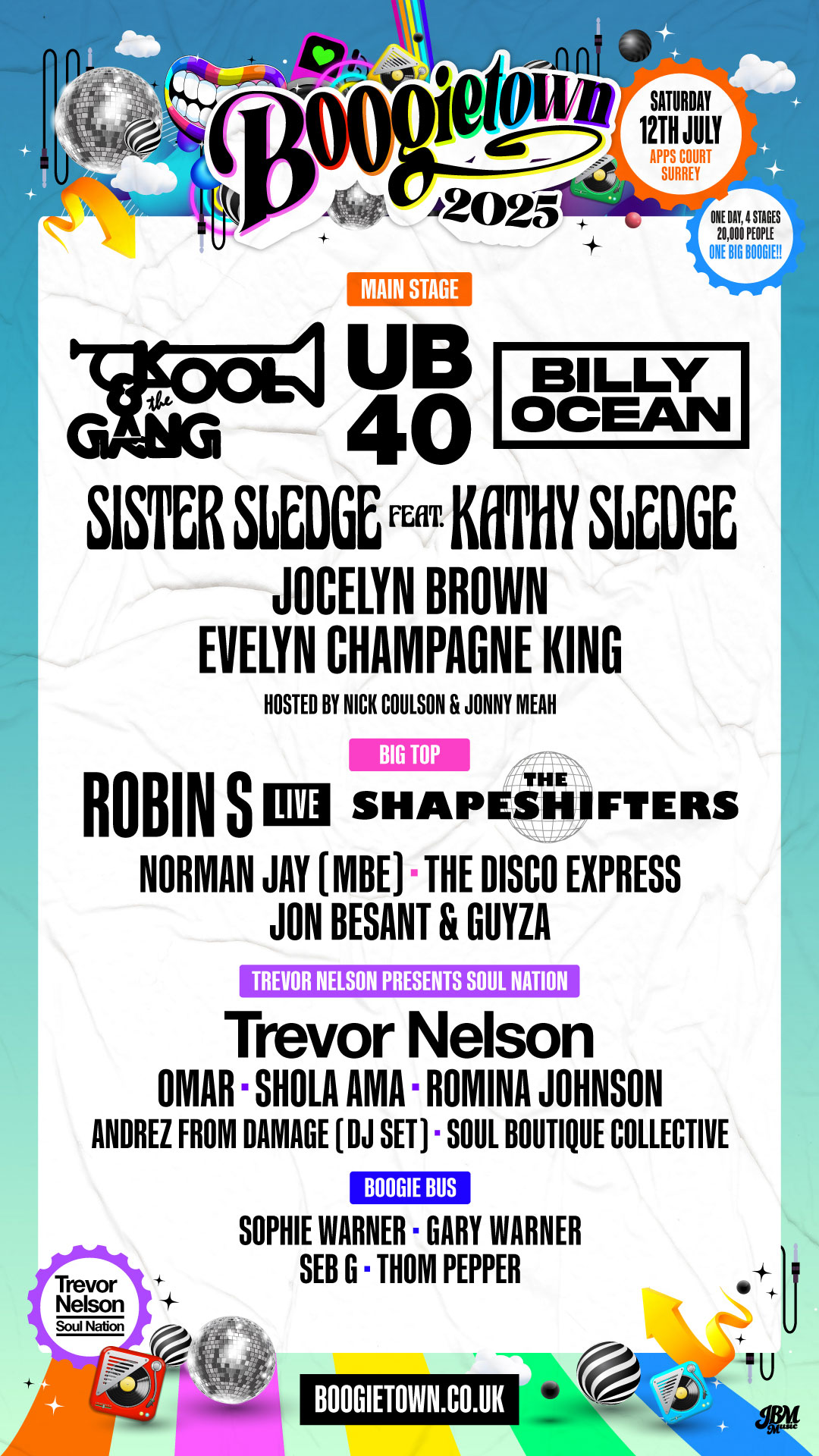 Lineup - Boogietown – 2025